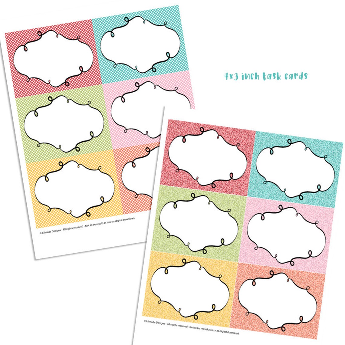 Printable Label Bundle Printable Task Cards Digital Labels - Etsy
