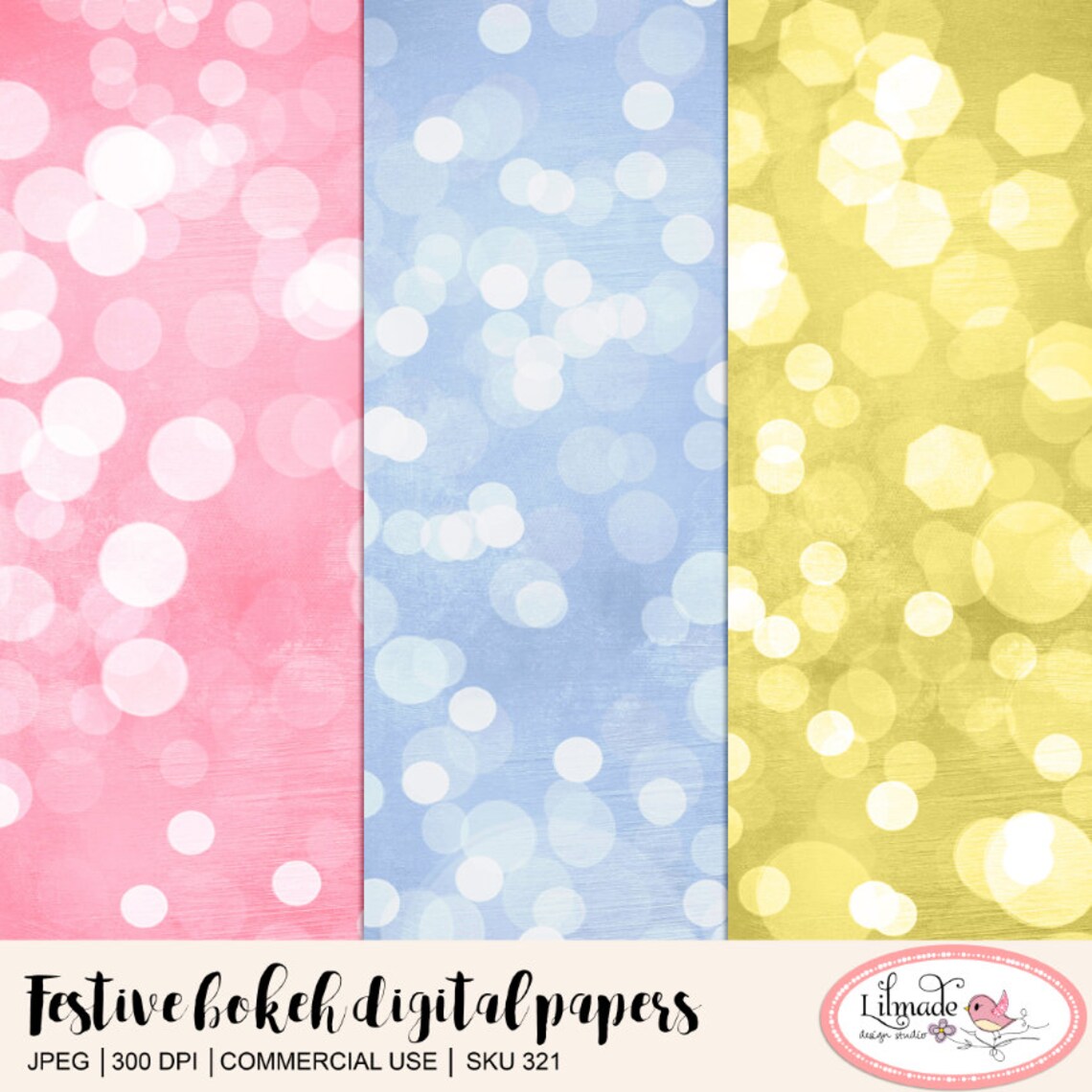Bokeh Digital Papers Bokeh Textures Bokeh Backgrounds for - Etsy