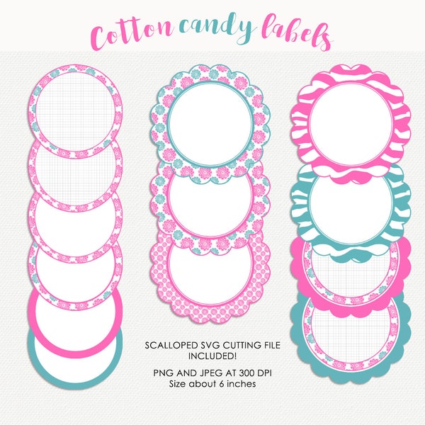 Scalloped Labels - Etsy