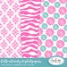 Cotton Candy Digital Paper, Damask Paper, Zebra Digital Paper, Vintage ...