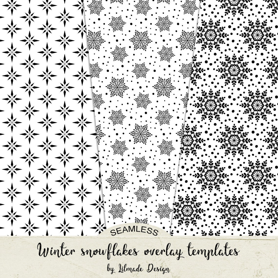Seamless Winter Pattern, Snowflakes, Seamless Holiday Patterns ...