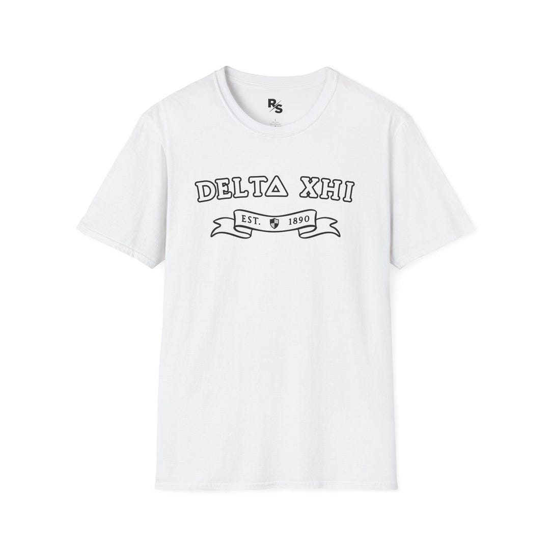 Delta Chi Fraternity Letter T Shirt, Greek Life Tee, College Apparel ...