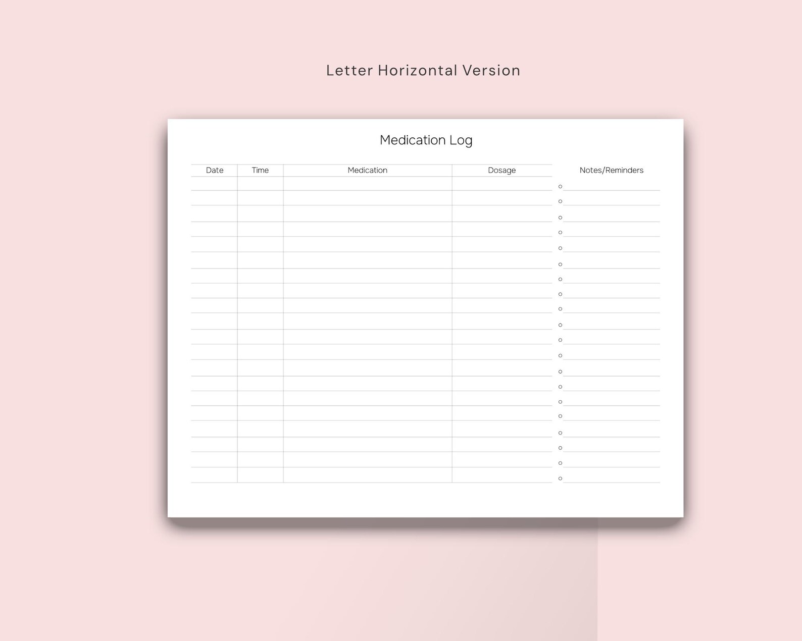Medicine Intake Tracker, Printable Medicine Intake Tracker, Minimalist ...