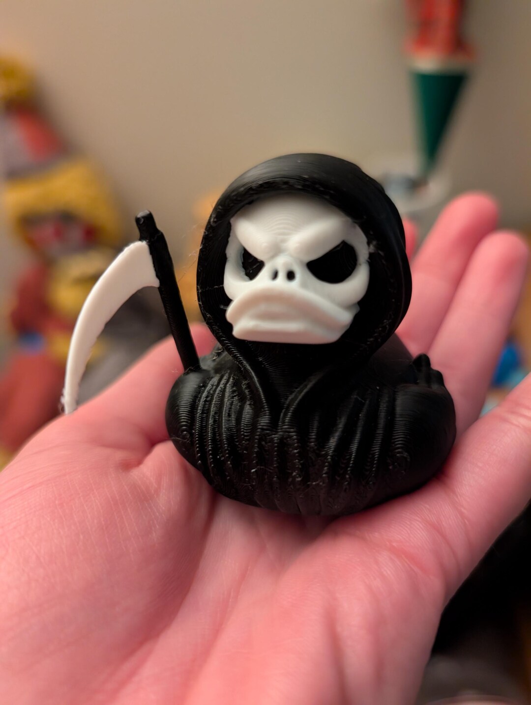 3D Printed Grim Reaper Duck: Halloween Car Decor - Etsy