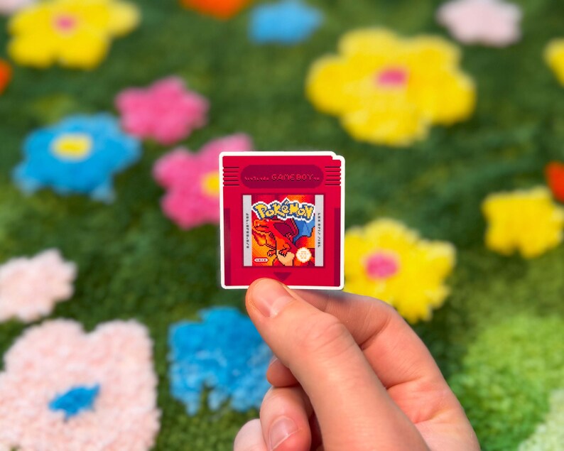 Pokemon Red Game Boy Sticker Pack | 5 Waterproof Stickers | Glossy ...