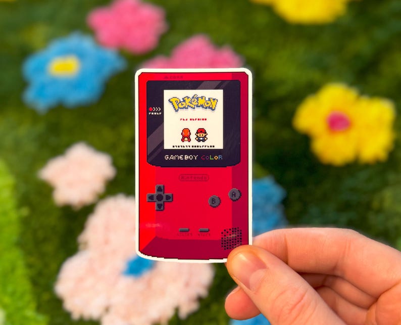 Pokemon Red Game Boy Sticker Pack | 5 Waterproof Stickers | Glossy ...