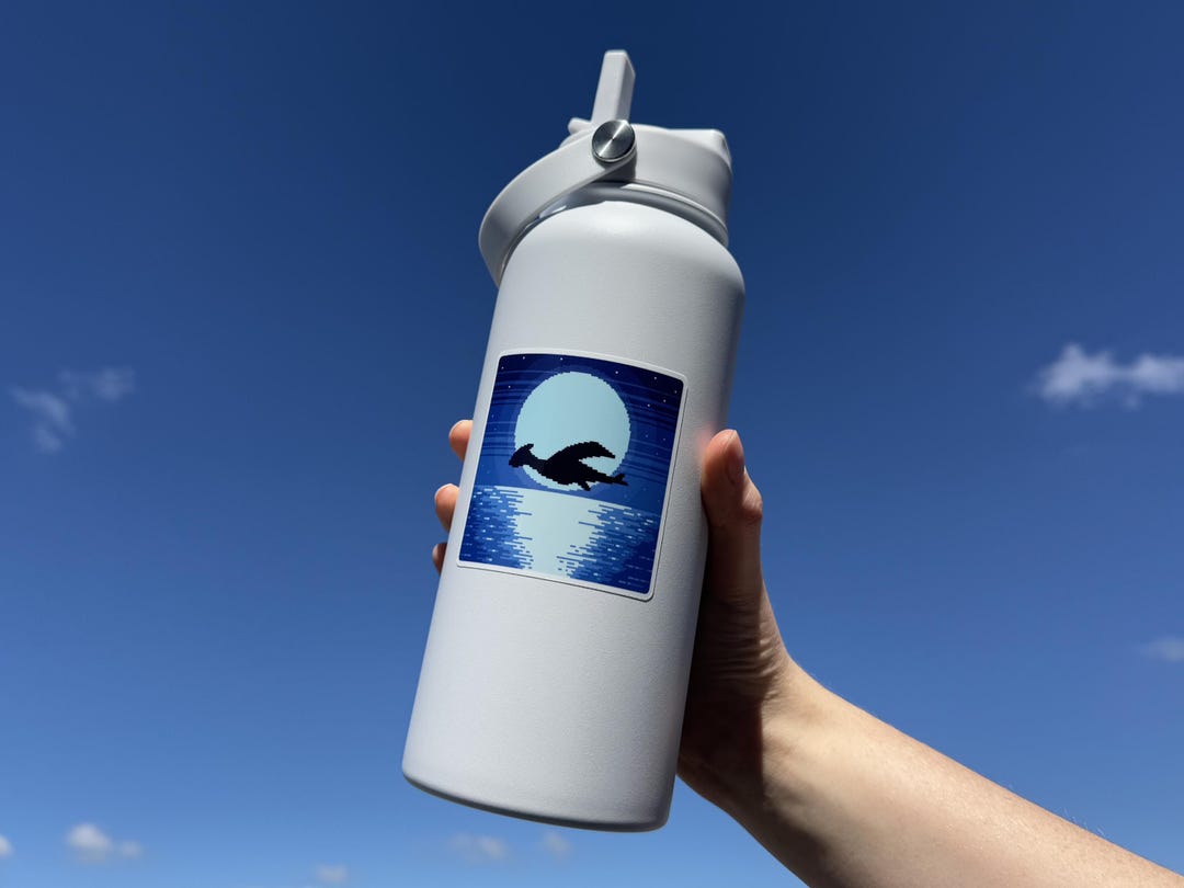 Lugia Full Moon Waterproof Sticker - Pixel Art Pokemon Stickers - Etsy