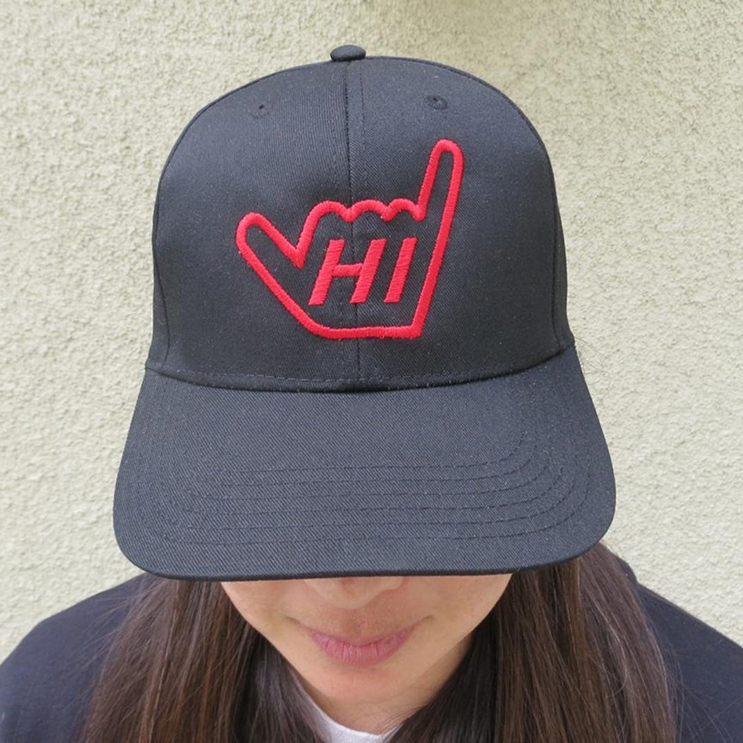 Hawaii Shaka Hand Hat: Embroidered HI Logo, Adjustable Snapback - Etsy
