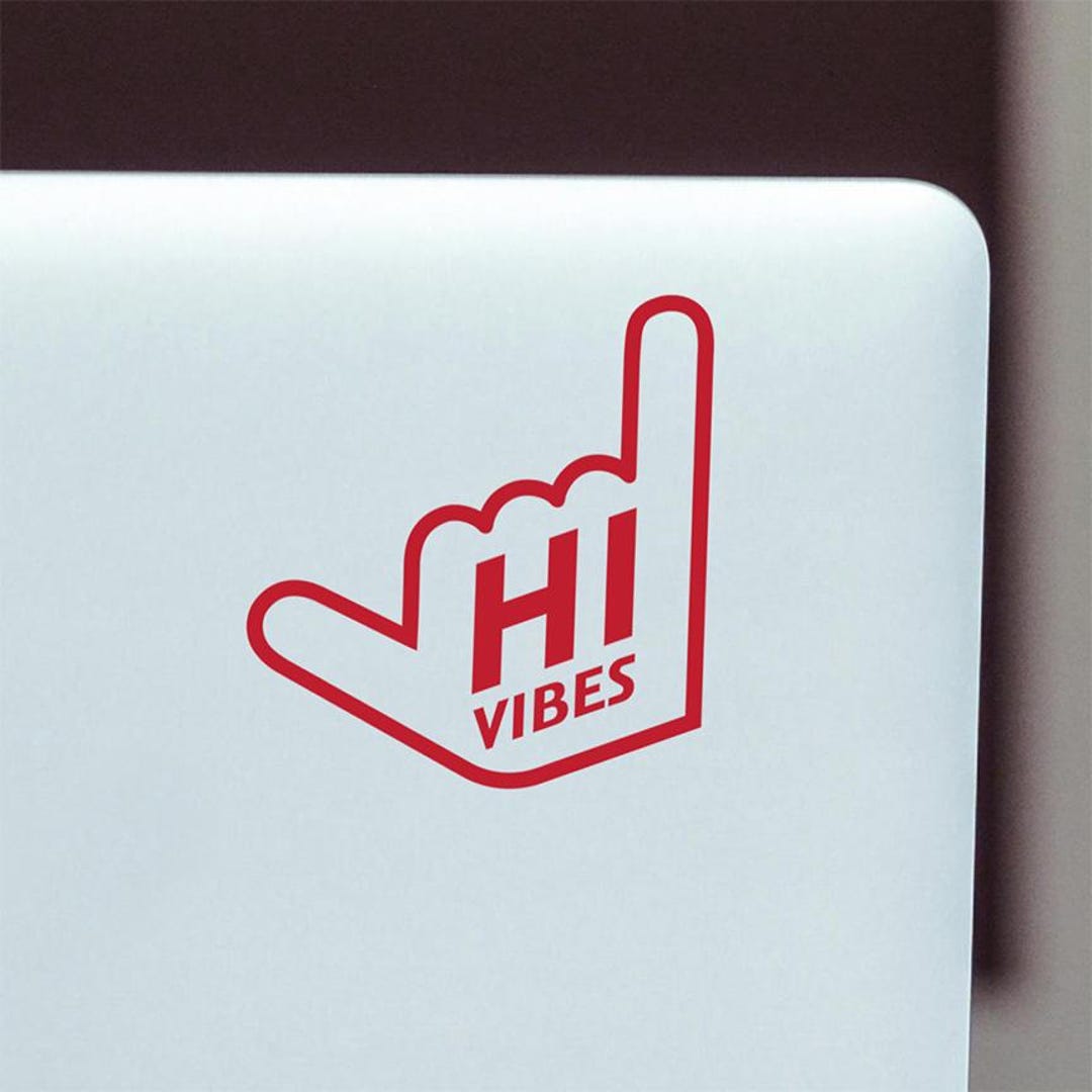 Hawaii Shaka Hand Decal: HI Vibes Hang Loose Bumper Sticker - Etsy