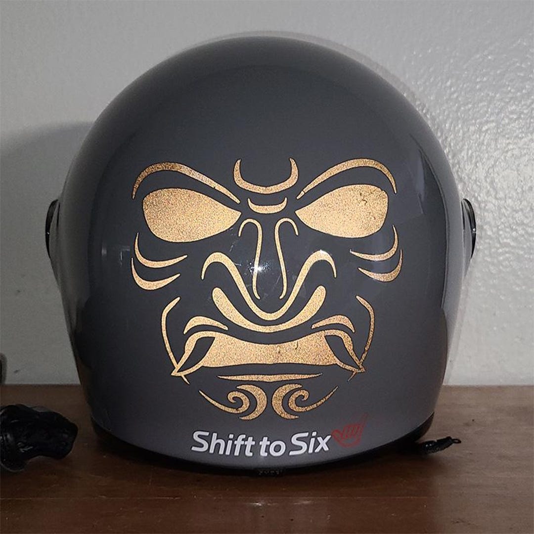 Reflective Samurai Warrior Oni Face Vinyl Decal Sticker | for Car ...