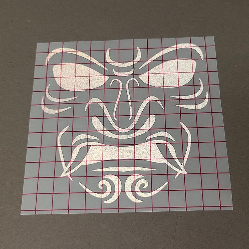 Reflective Samurai Warrior Oni Face Vinyl Decal Sticker | for Car ...