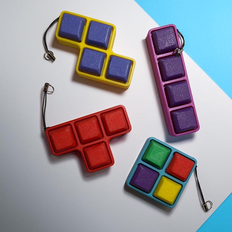 Mechanical Keyboard Fidget | Tetris-inspired - Etsy
