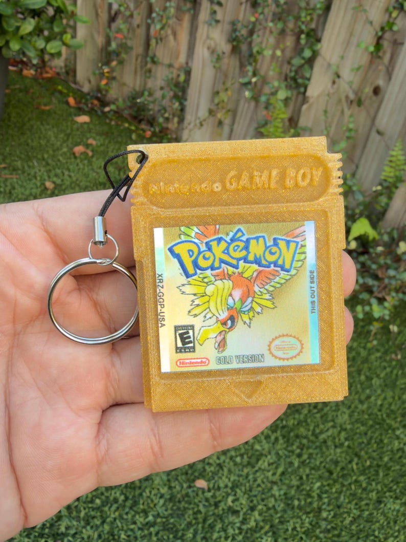 Pokemon Gold Gameboy Keychain | 3D Print - Etsy