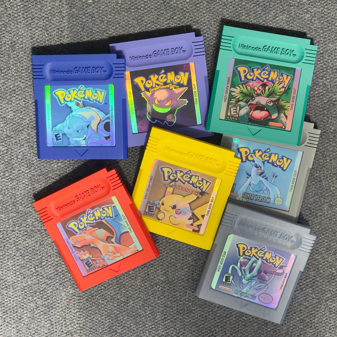 XL Gameboy Cartridges | Personalized Pokémon - Etsy