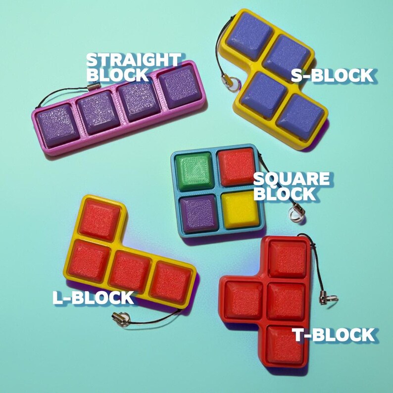 Mechanical Keyboard Fidget | Tetris-inspired - Etsy