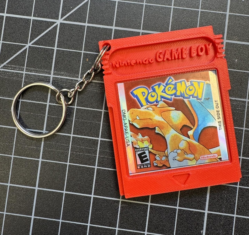 Blue Gameboy Keychain - Etsy