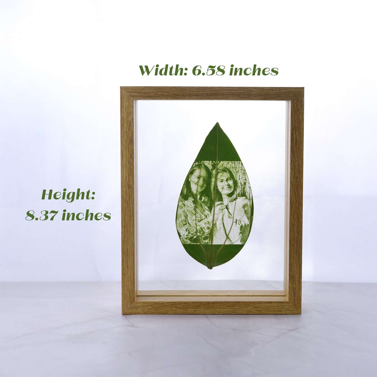 Personalized Photo Engraved Leaf - Custom Family Keepsake Memorial - Etsy