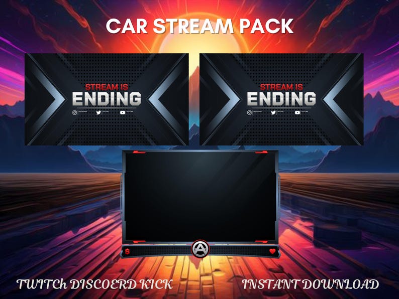 Twitch Car Overlay Pack | High-speed Animated and Static Stream ...