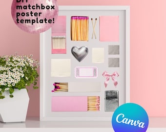 Matchbox Poster Template | Blank Matchbox Art Canva Template | Canva ...