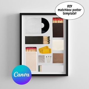 Matchbox Poster Template | Blank Matchbox Art Canva Template | Canva ...
