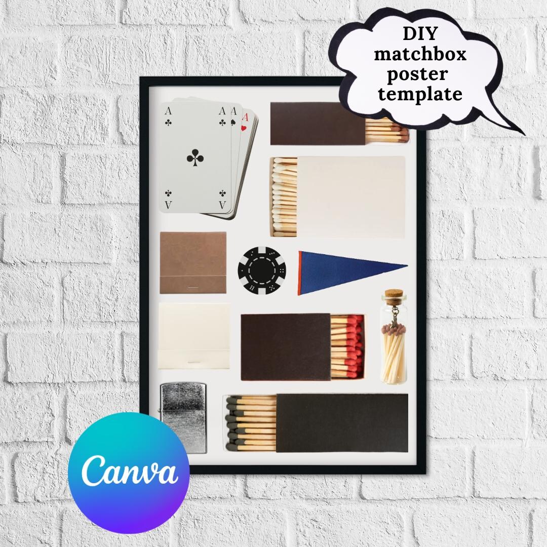 Matchbox Poster Template | Blank Matchbox Art Canva Template | Canva ...