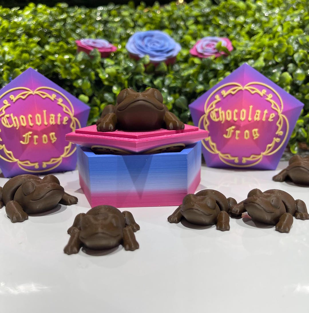 3D Printed Chocolate Frog and Box, Chocolate Frog in a Box, Articulated ...