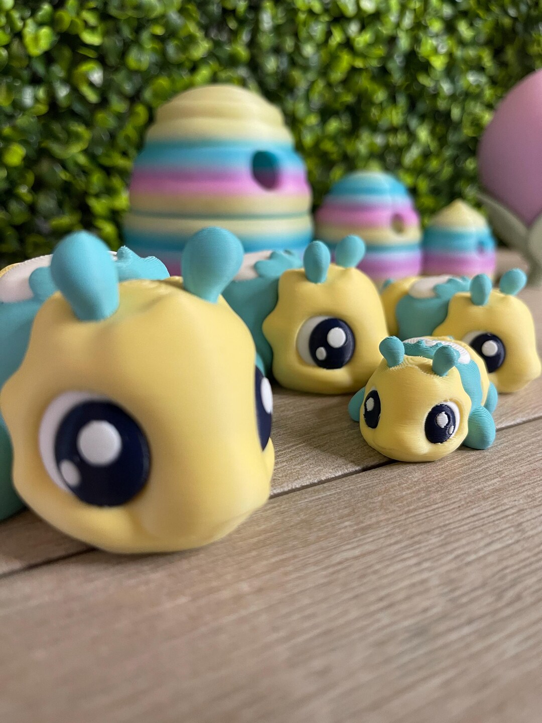 Fidget Bee, 3D Printed Bumble Bee, Fidget Yellow Bumble Bee, Flexi Bee ...