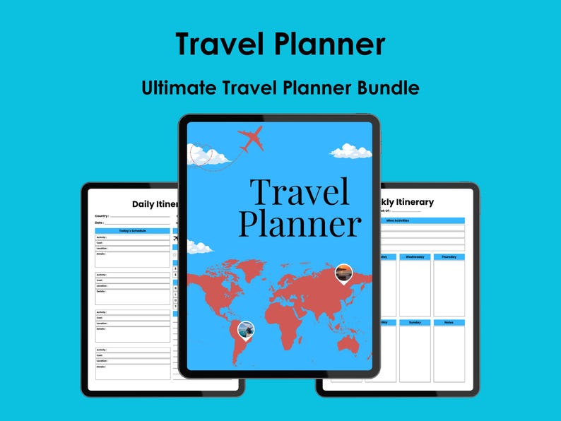 Ultimate Travel Planner Bundle | 2025 Trip Itinerary, Budget Tracker ...