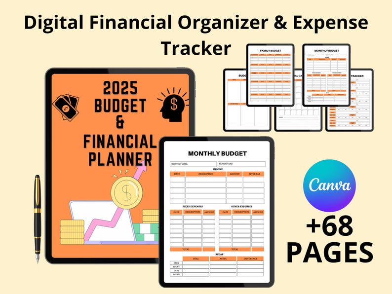 Printable 2025 Budget Planner | Digital Financial Organizer & Expense ...