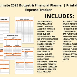 Printable 2025 Budget Planner | Digital Financial Organizer & Expense ...