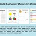 Editable Kids Summer Planner 2025 Printable | Summer Activity Bundle ...