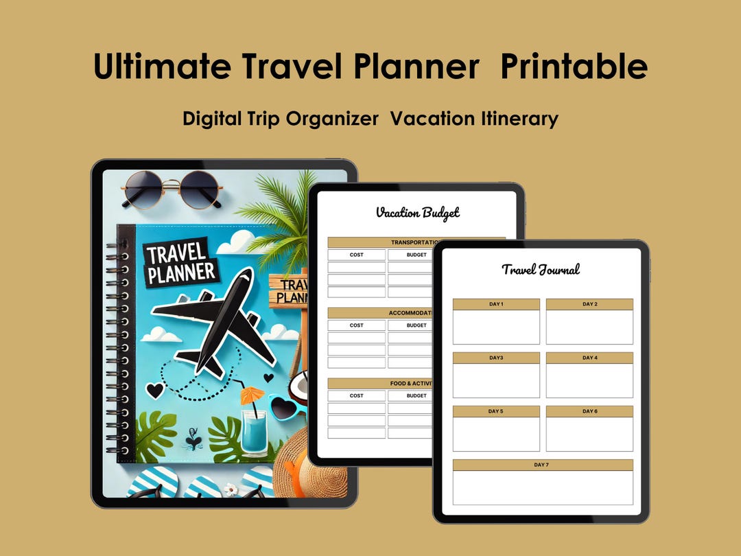 Ultimate Travel Planner Printable / Digital Trip Organizer Vacation ...