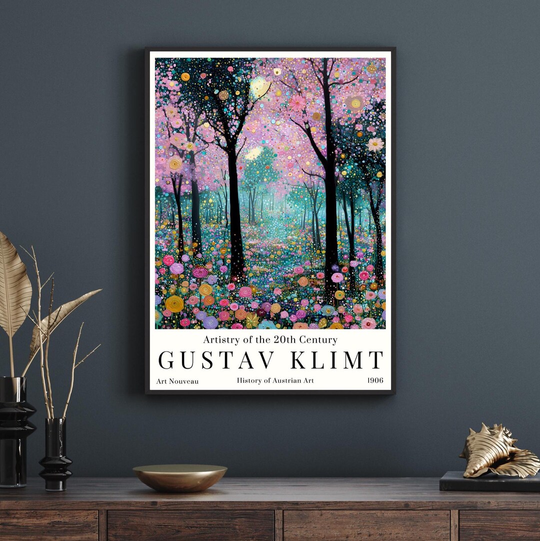 Gustav Klimt Art Print | Klimt Exhibition Poster | Klimt Museum Poster ...