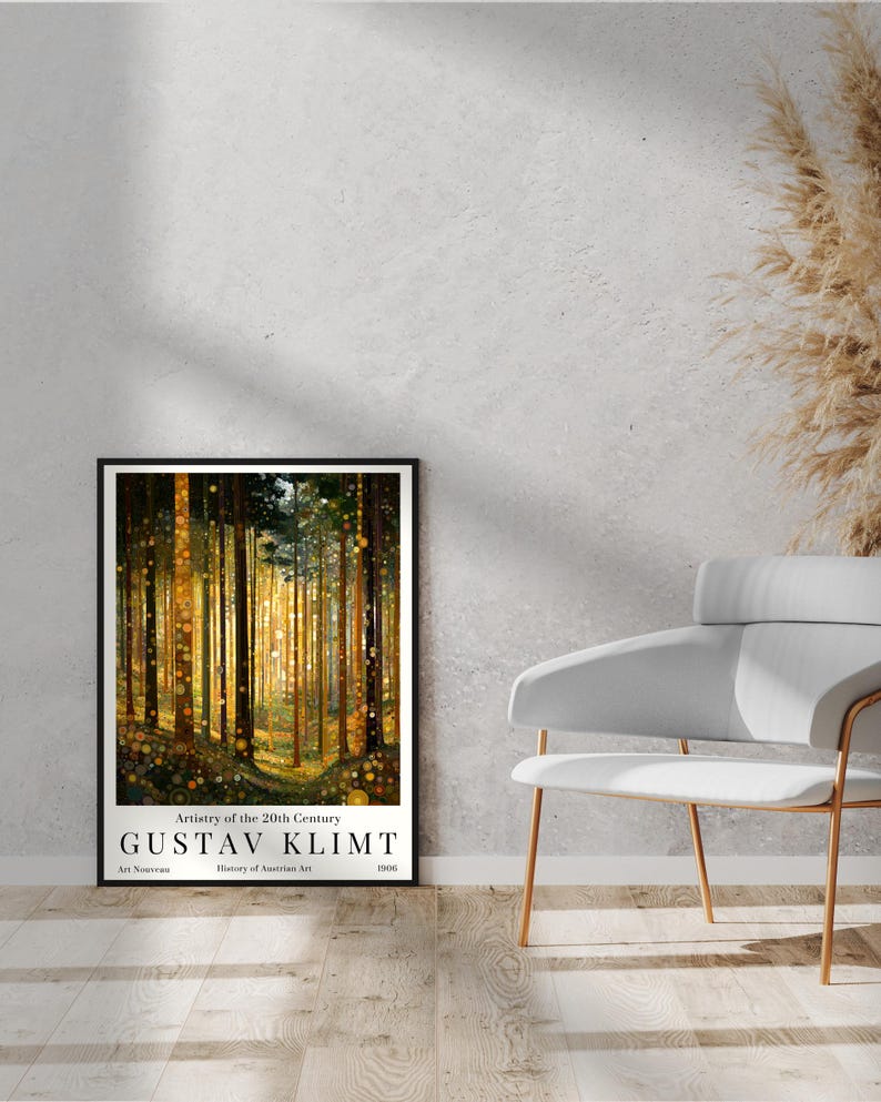 Gustav Klimt Art Print | Klimt Exhibition Poster | Klimt Museum Poster ...
