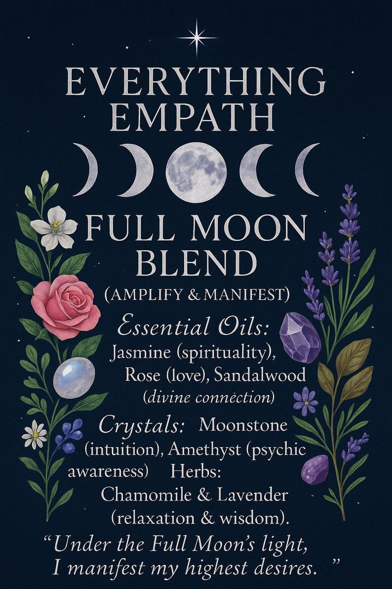 Moon Magic Spray Set – Full & New Moon Ritual Mist - Etsy