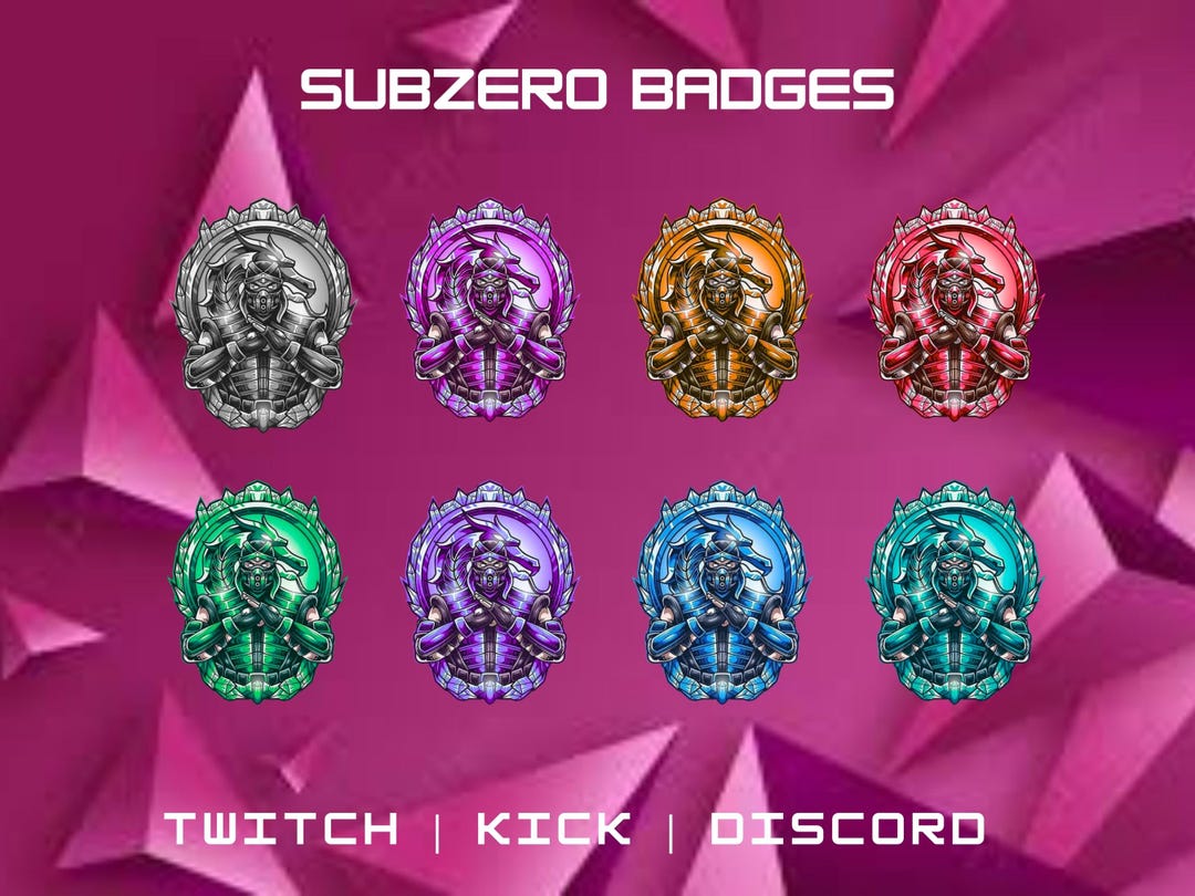 Su-b Ze-ro Badges for Twitch, Youtube, and Kick | Bit Badges | Sub ...
