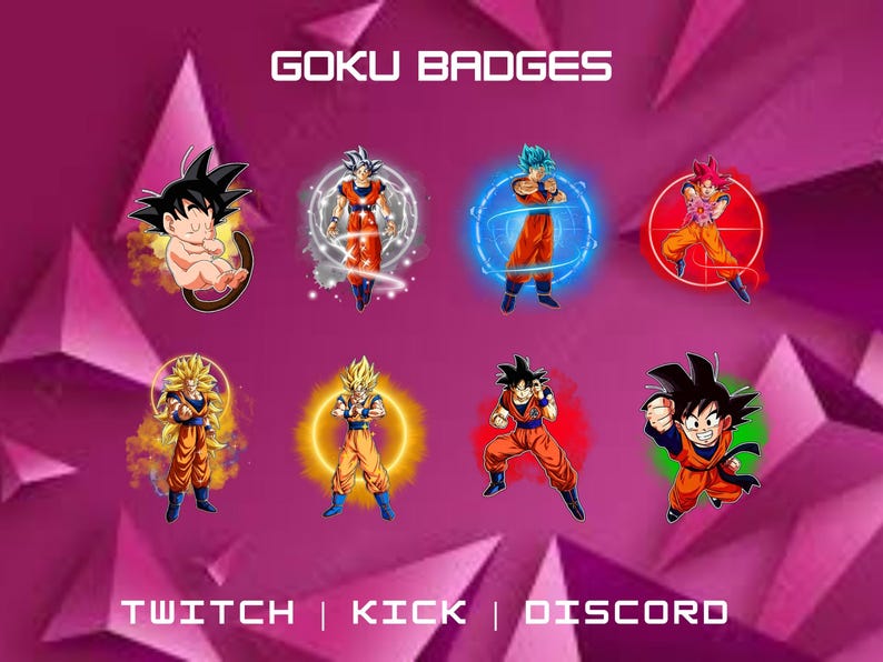 Go-ku Badges for Twitch, Youtube, Kick & Discord | Bit Badges | Sub ...