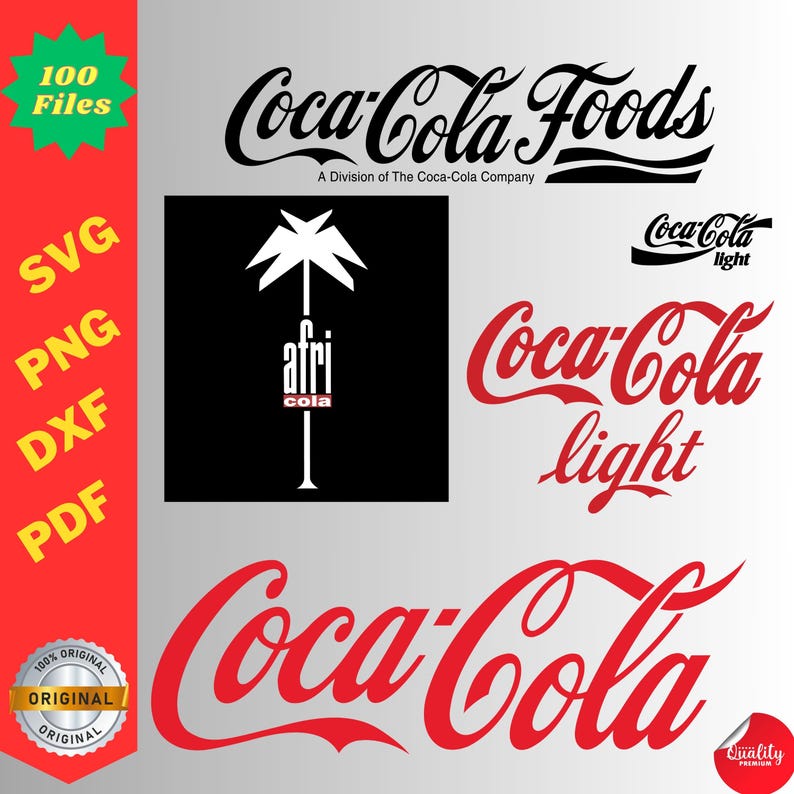 Coca Cola Svg Bundle | 100 SVG Png Pdf Dxf Files | Digital Download for ...