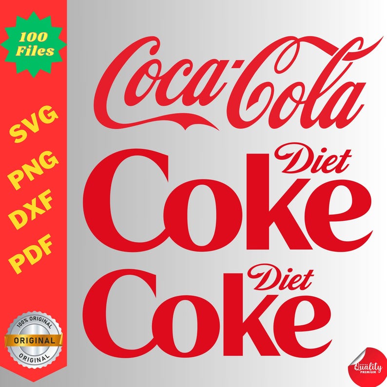 Coca Cola Svg Bundle | 100 SVG Png Pdf Dxf Files | Digital Download for ...