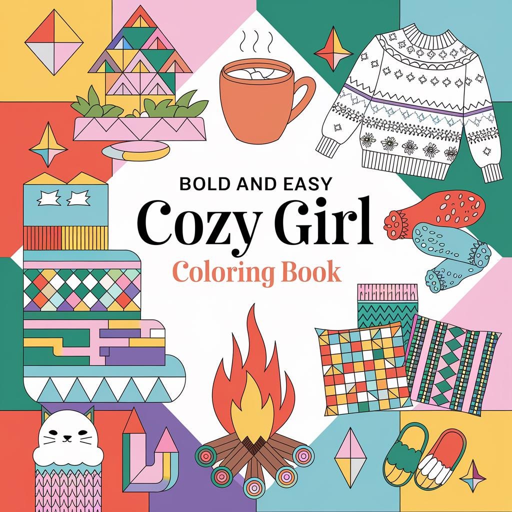 Cozy Girl Coloring Pages – 114 Printable Pages for Adults and Teens ...