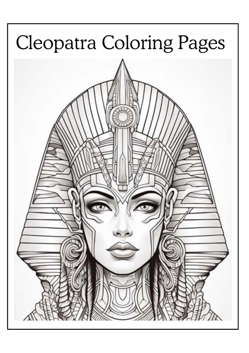 Set of 20 Coloring Pages for Preschoolers| Cleopatra Coloring Pages ...