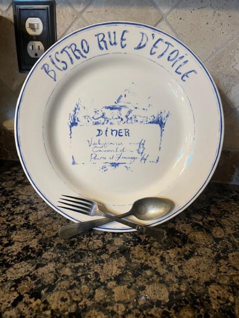 Blue and White Decorative Plate - Etsy