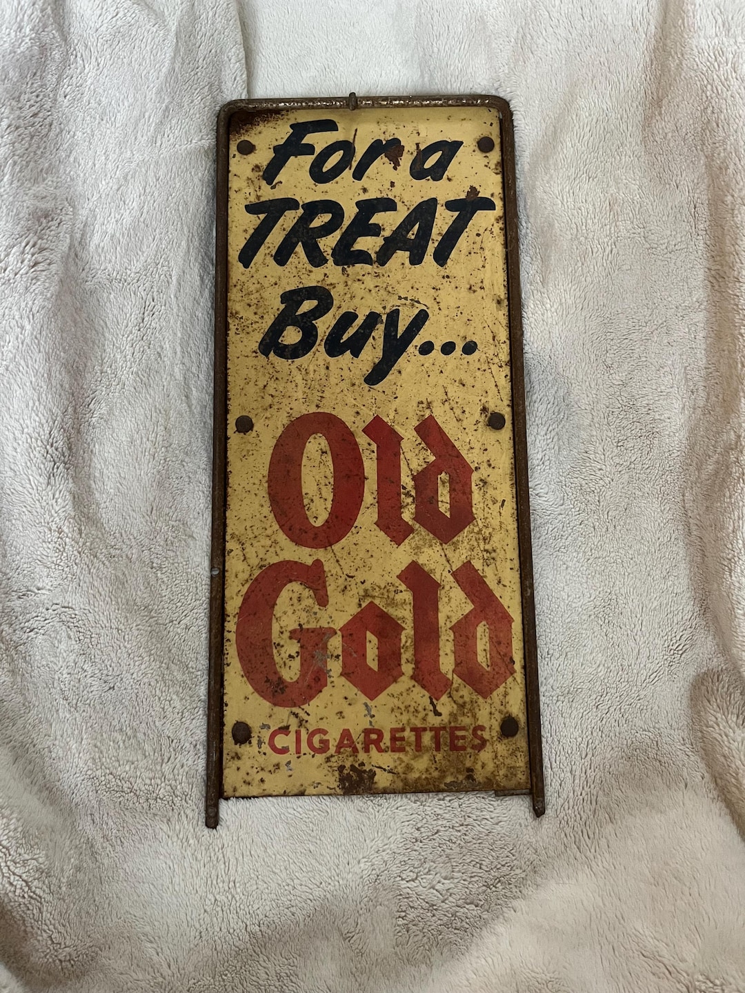 Vintage Old Gold Cigarette Metal Sign for a Treat Buy Old Gold - Etsy