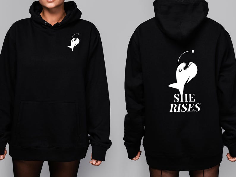 Anglerfish She Rises Instant Download - Motivational Happy Sea Monster ...