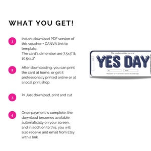 Printable YES DAY Voucher Template | Gift Coupons | Instant Download ...