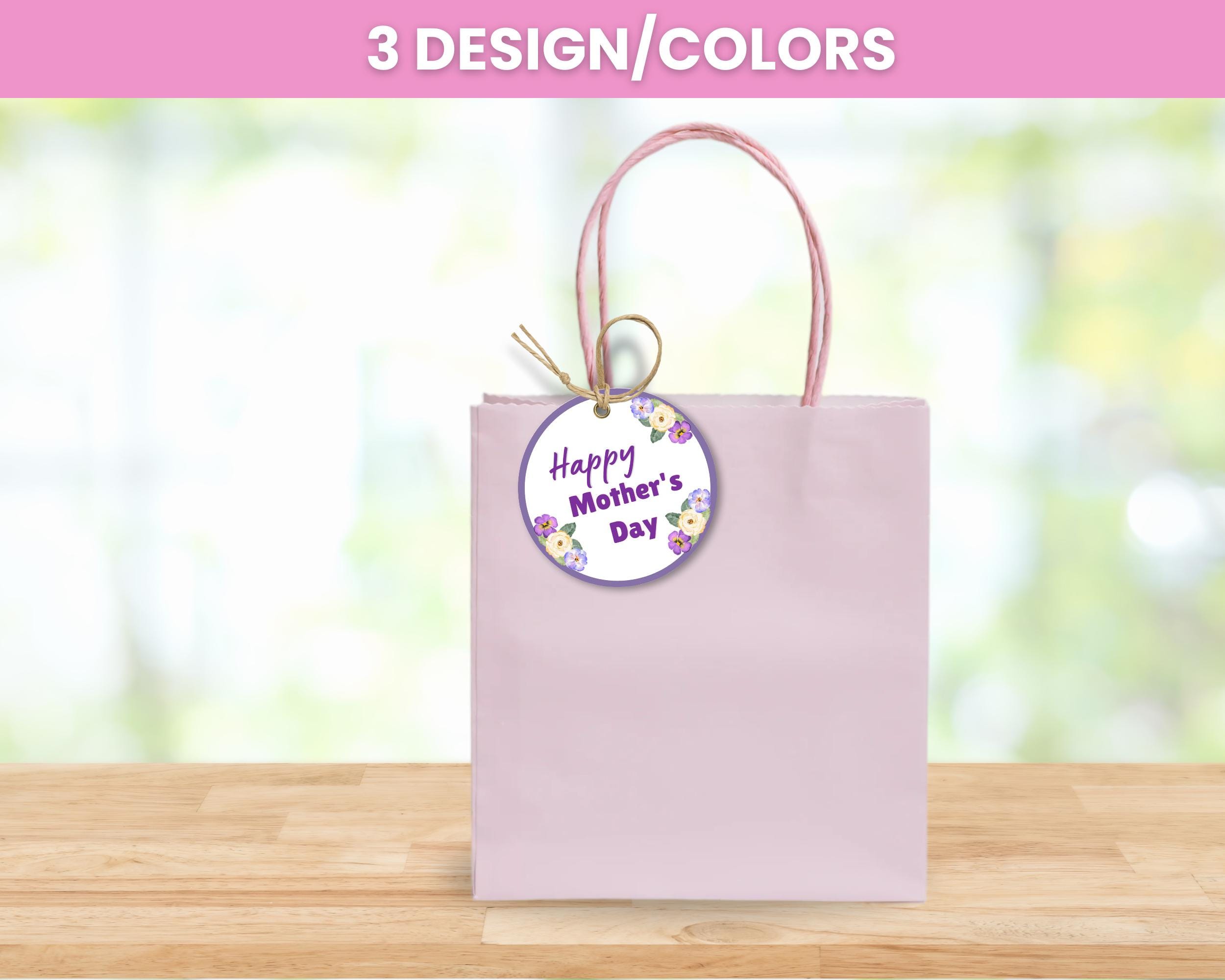 Floral Mother's Day Gift Tag Printable | Round Flower Tags (PDF) - Etsy