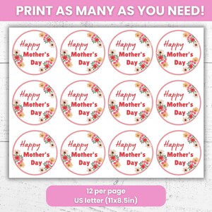 Happy Mothers Day Gift Tag Printable | Unique Gift Tag for Mom | Custom ...
