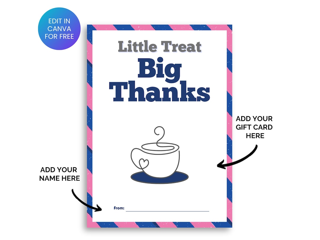 Employee Appreciation Gift Card Holder: Printable Thank You (PDF) - Etsy