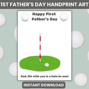 Father's Day Golf Handprint Art: DIY Dad Gift (digital Download) - Etsy