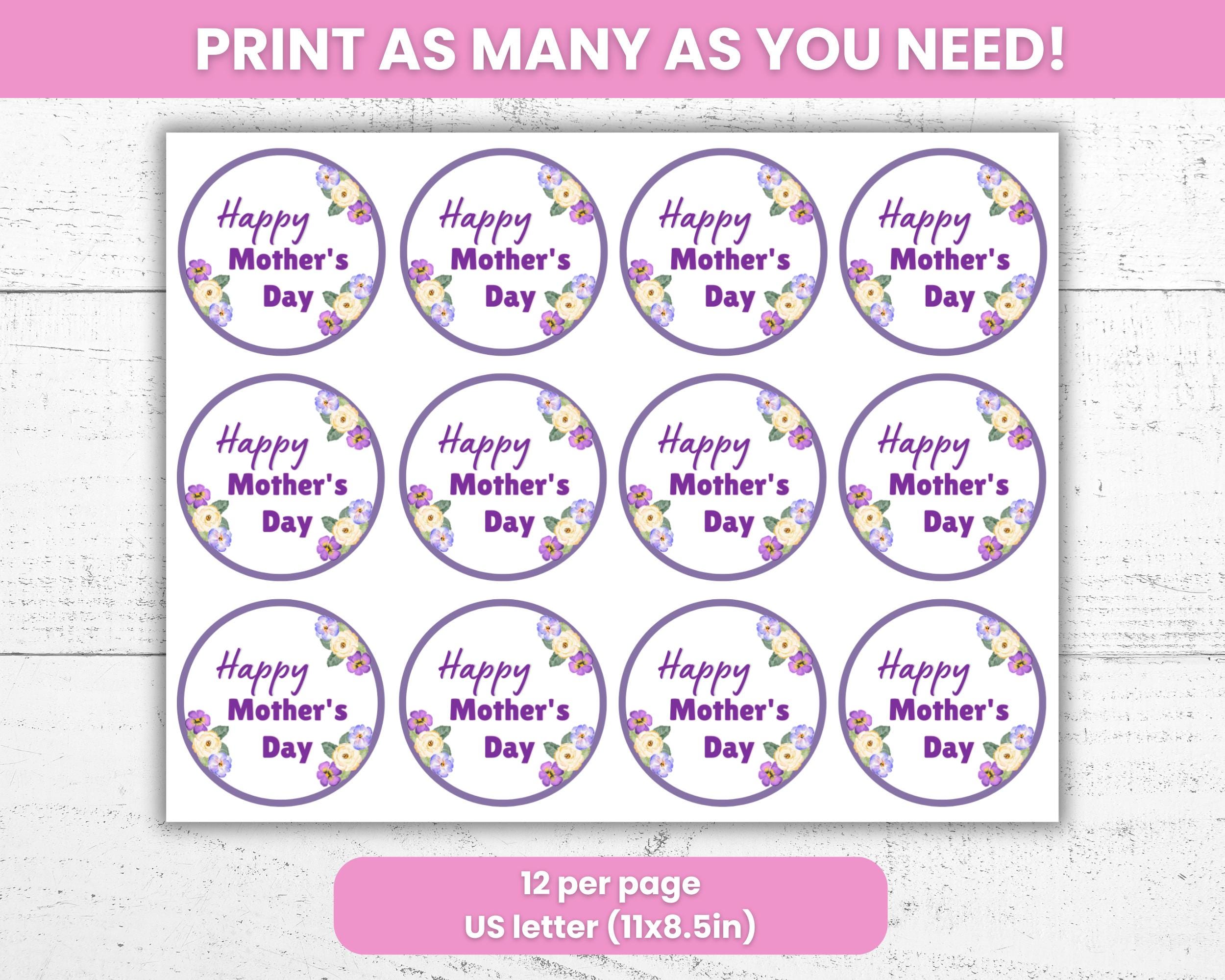 Happy Mothers Day Gift Tag Printable | Unique Gift Tag for Mom | Custom ...